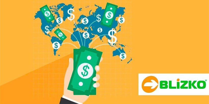Денежный перевод BLIZKO с использованием конверсии